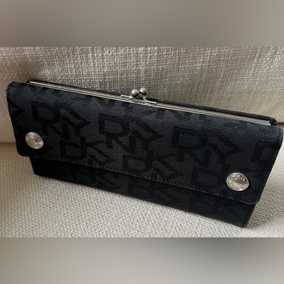 Dkny | Bags | Dkny Trifold Signature Monogram Jacquard Wallet | Poshmark